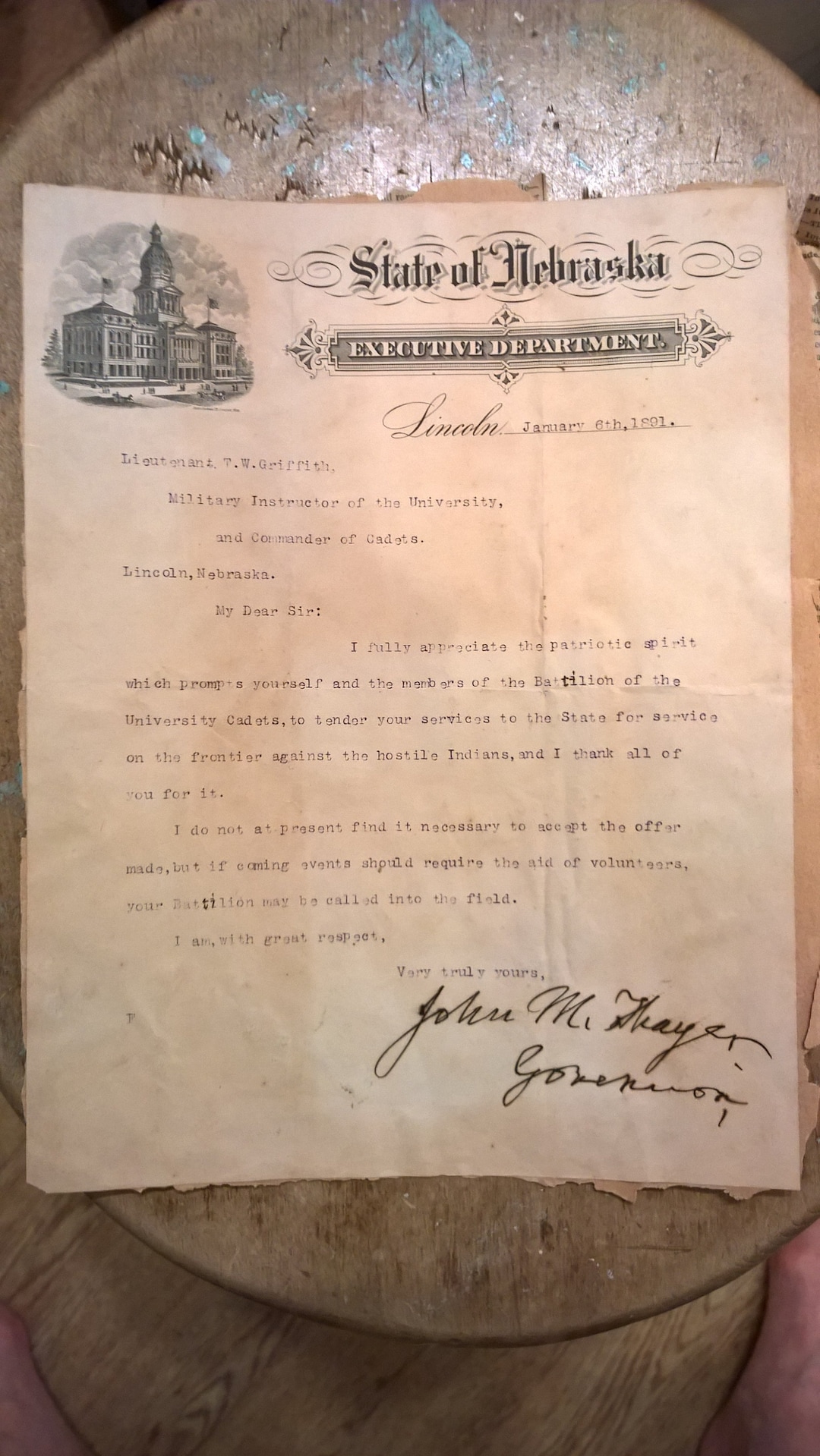 1891 Signed Historical Letter by Former Civil War General John Mayer - Etsy