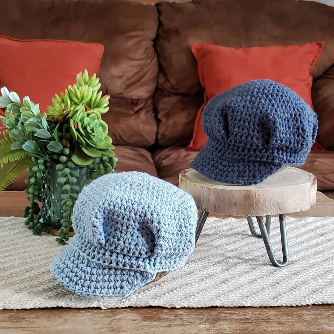 Baby Train Conductor Hat, Crochet Baby and Newborn Hat for Baby Gift or ...