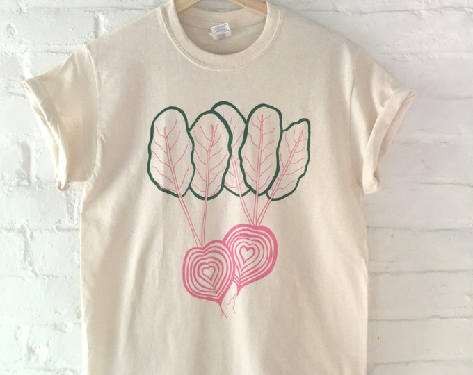 Beet Shirt, Graphic Tee, Vegetable Screen Print Shirt, Clothing Foodie ...