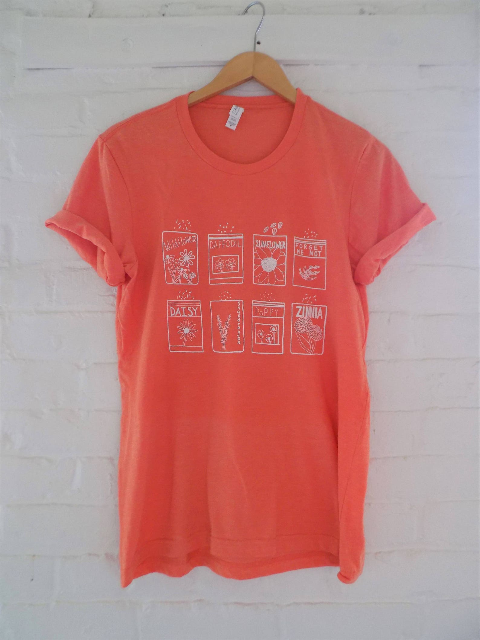 Flower T-shirt Garden Shirt Screen Print Shirt Soft Style - Etsy