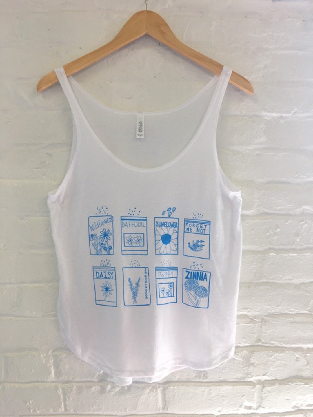 Flower Shirt, Garden Tee, Screen Printed T Shirt, Tank Top, Flower Tank ...