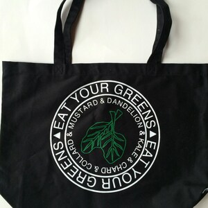Kale Tote Bag, Market Tote, Reusable Bag, Eat Your Greens Tote Bag - Etsy