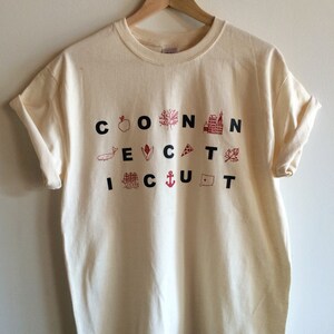 Connecticut Screen Printed T Shirt, State Shirt, Connecticut Shirt - Etsy