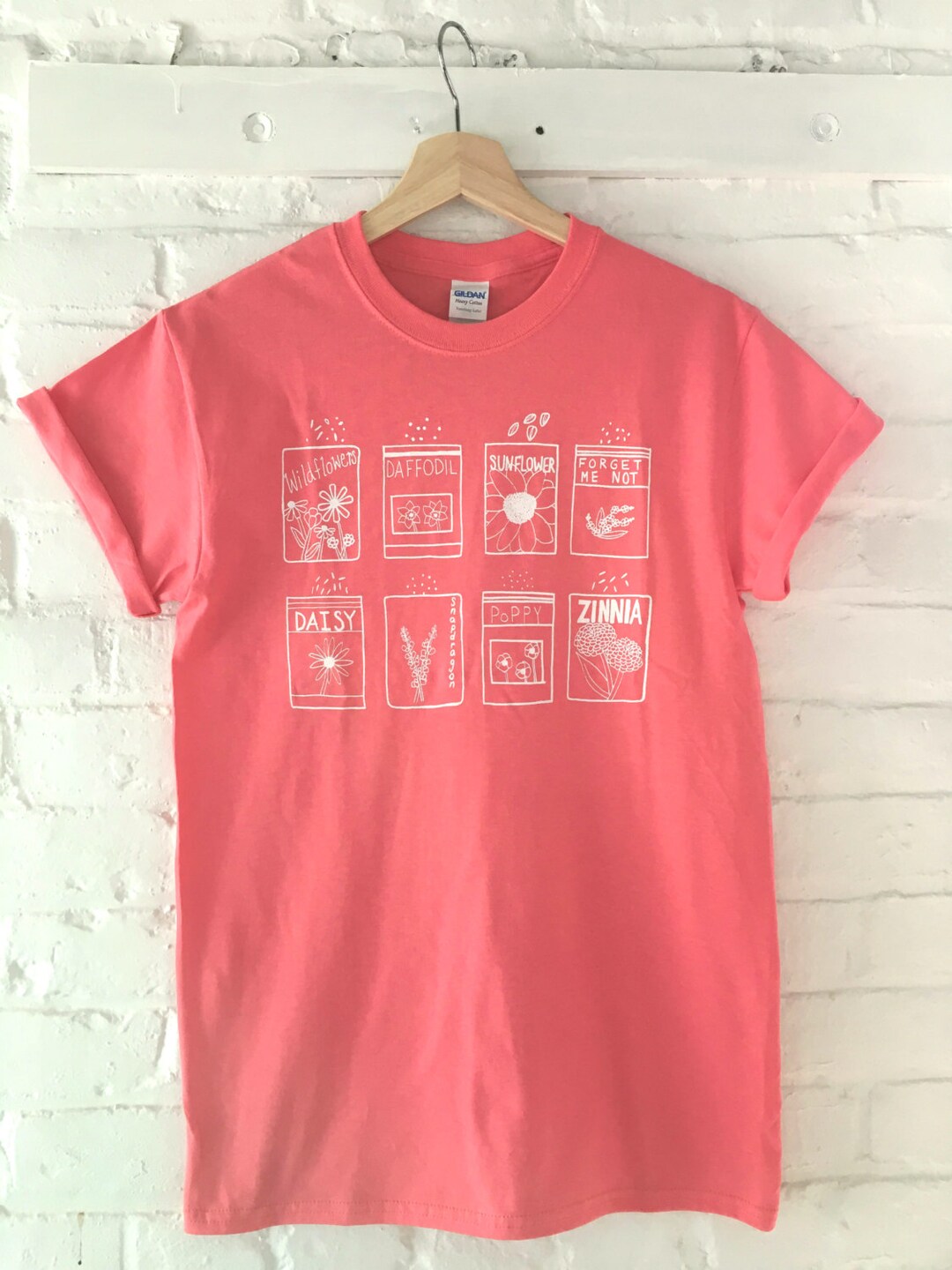 Flower T-shirt, Garden Shirt, Screen Printed T Shirt, Gardening Gift - Etsy