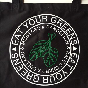 Kale Tote Bag, Market Tote, Reusable Bag, Eat Your Greens Tote Bag - Etsy