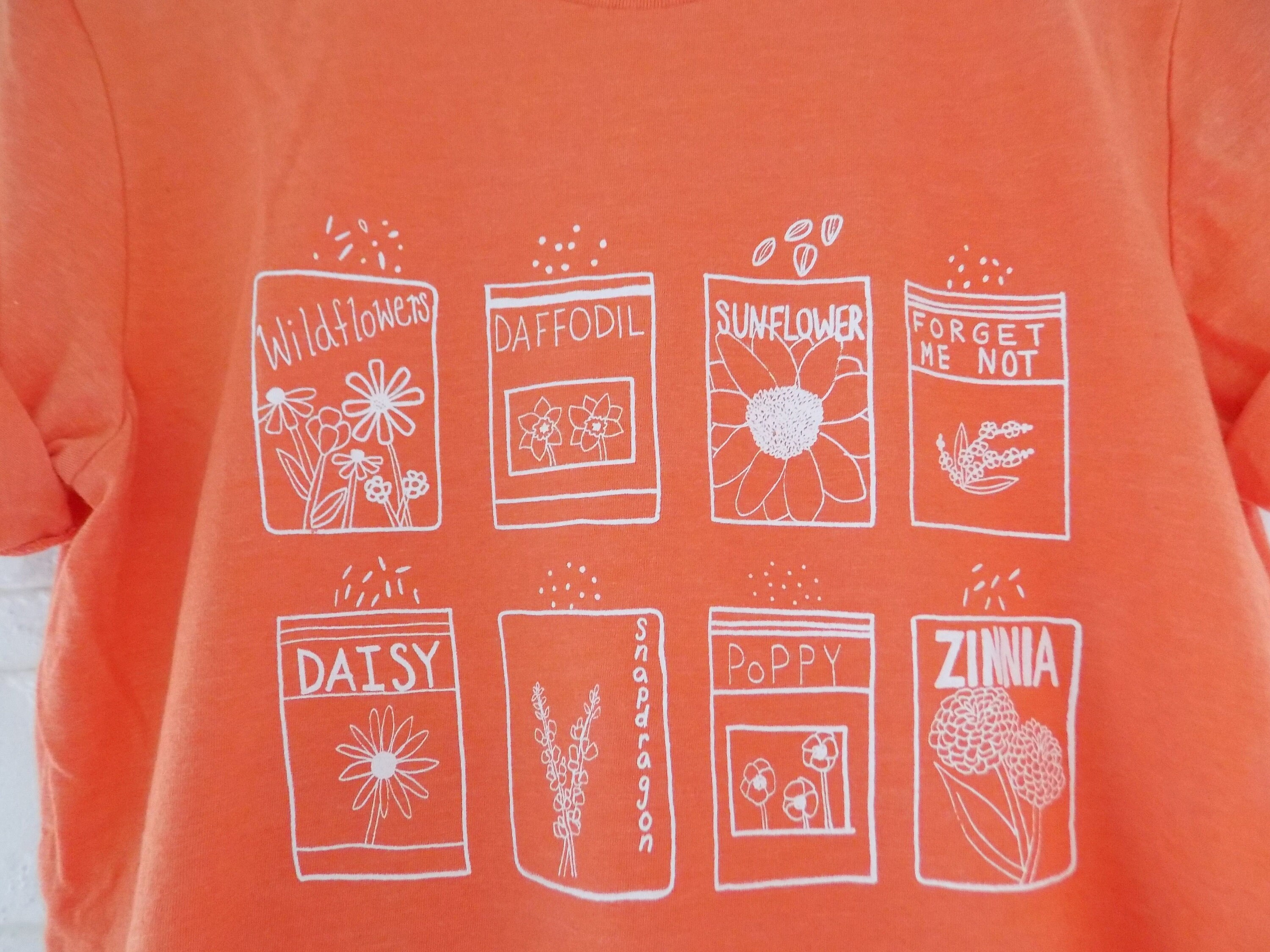 Flower T-shirt, Garden Shirt, Screen Print Shirt, Soft Style Tee - Etsy