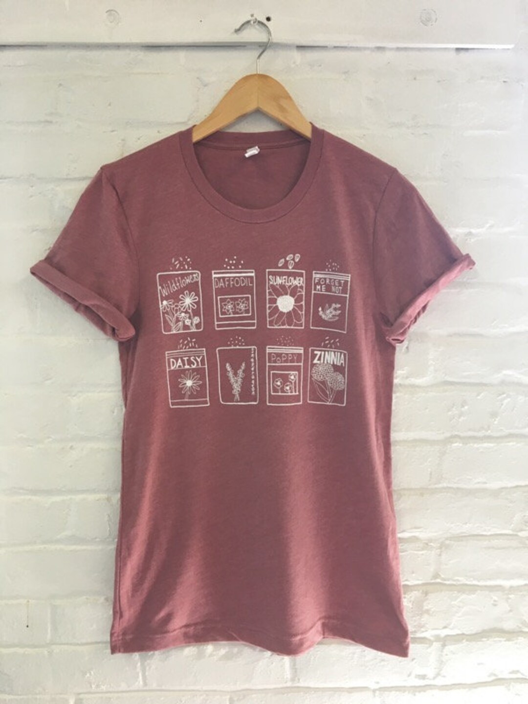 Flower Garden T-shirt, Screen Print Graphic T-shirt, Soft Style Tee - Etsy