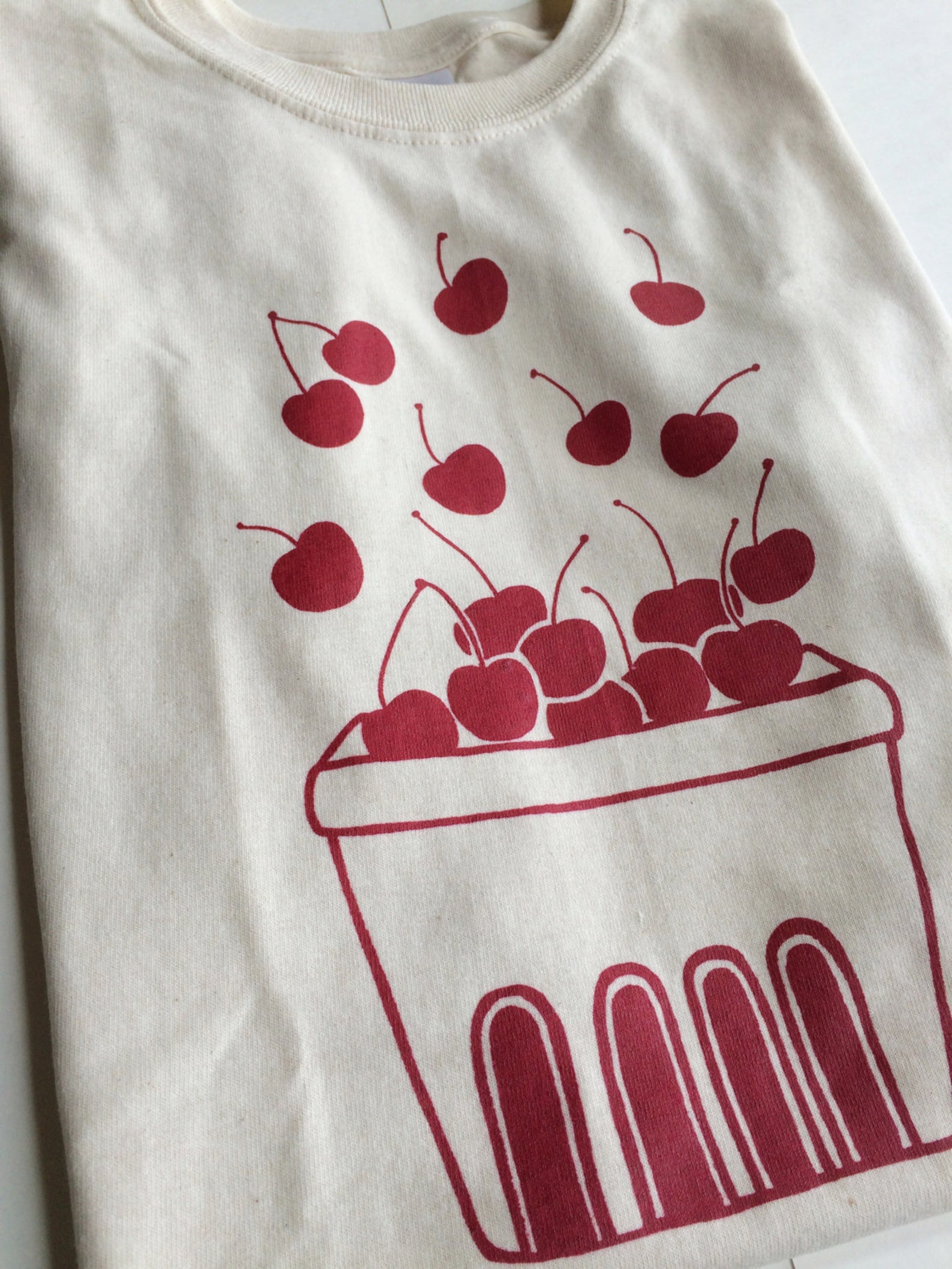 Cherry Screen Printed T Shirt, Clothing Gift, Foodie Gift, Gardening ...
