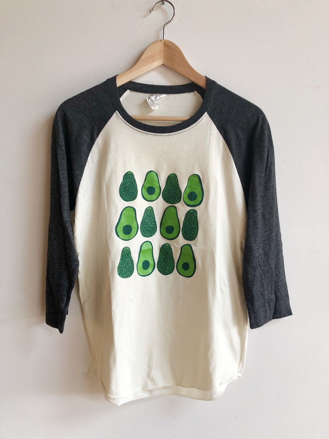 Avocado Shirt, Raglan Shirt, Avocado Gift, Screen Printed T Shirt ...