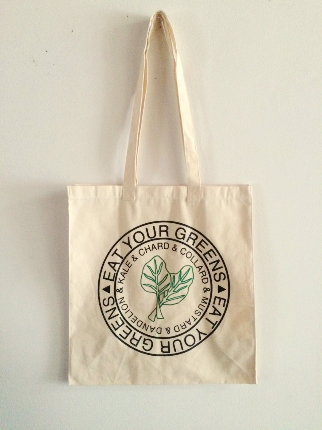 Kale Tote Bag, Market Tote, Eat Your Greens, Farmers Market Tote ...