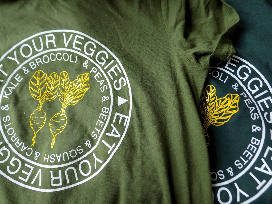 Veggie T-Shirt Food Shirt Vegetable Shirt Screen Print | Etsy