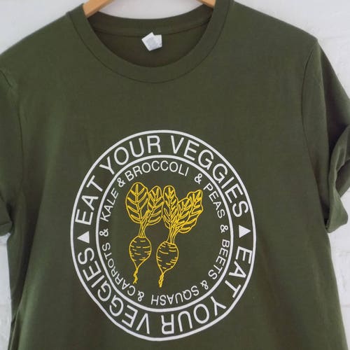 Veggie T-shirt Food Shirt Vegetable Shirt Screen Print - Etsy