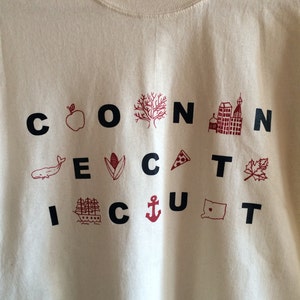 Connecticut Screen Printed T Shirt, State Shirt, Connecticut Shirt - Etsy