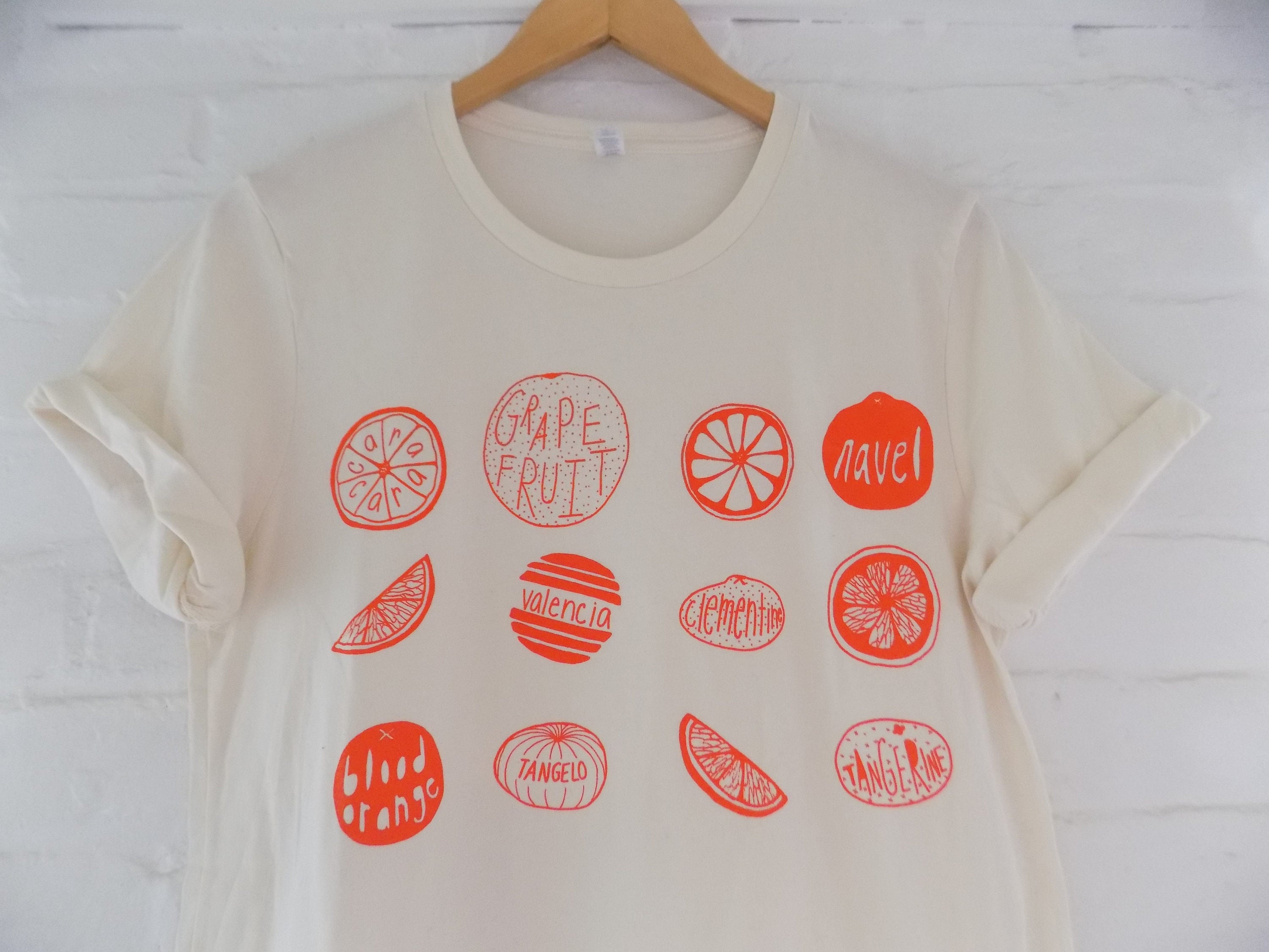 Oranges T-Shirt Food Shirt Fruit Shirt Screen Print Shirt | Etsy