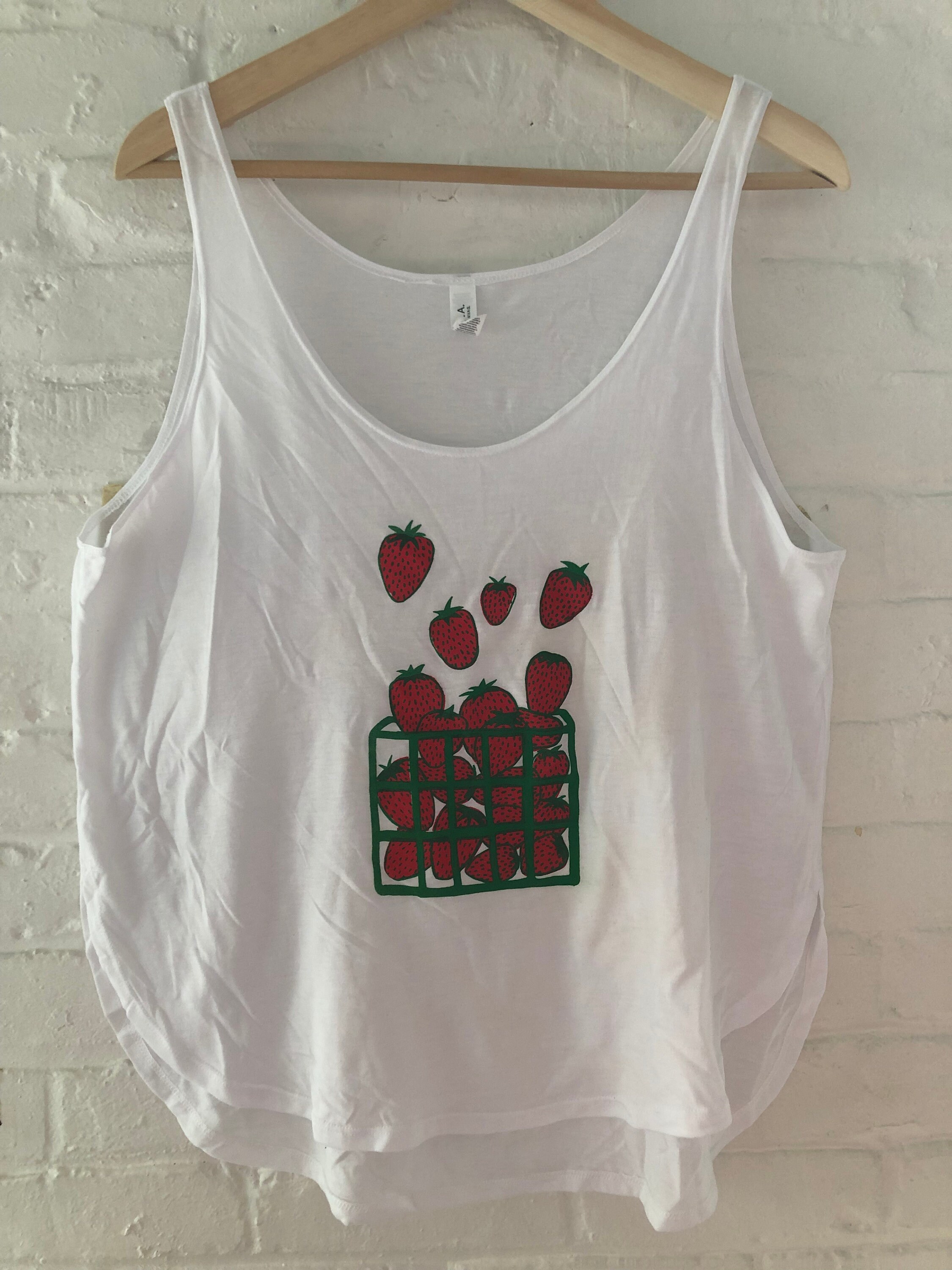 Strawberry Shirt, Foodie Tee, Screen Printed T Shirt, Tank Top, Graphic ...
