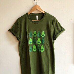 Avocado T-shirt, Food Shirt, Screen Printed T Shirt, Vegetable Shirt ...