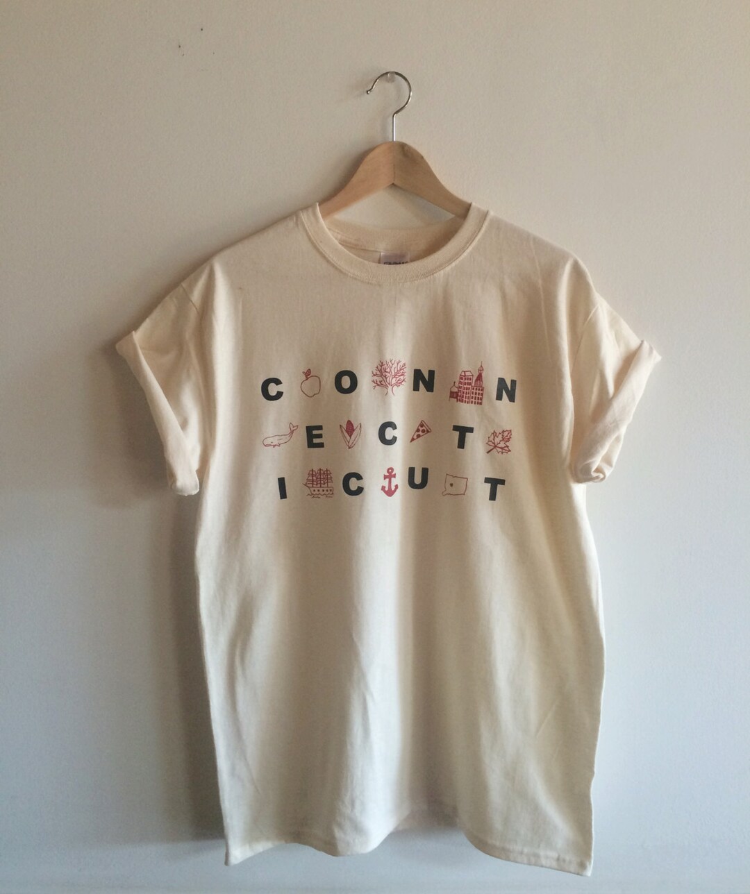 Connecticut Screen Printed T Shirt, State Shirt, Connecticut Shirt - Etsy