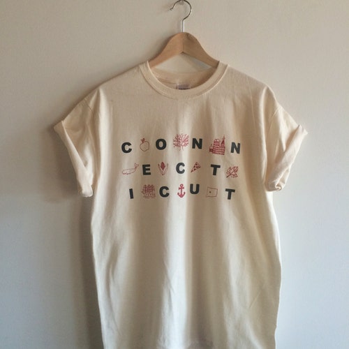 Connecticut Screen Printed T Shirt State Shirt Connecticut - Etsy