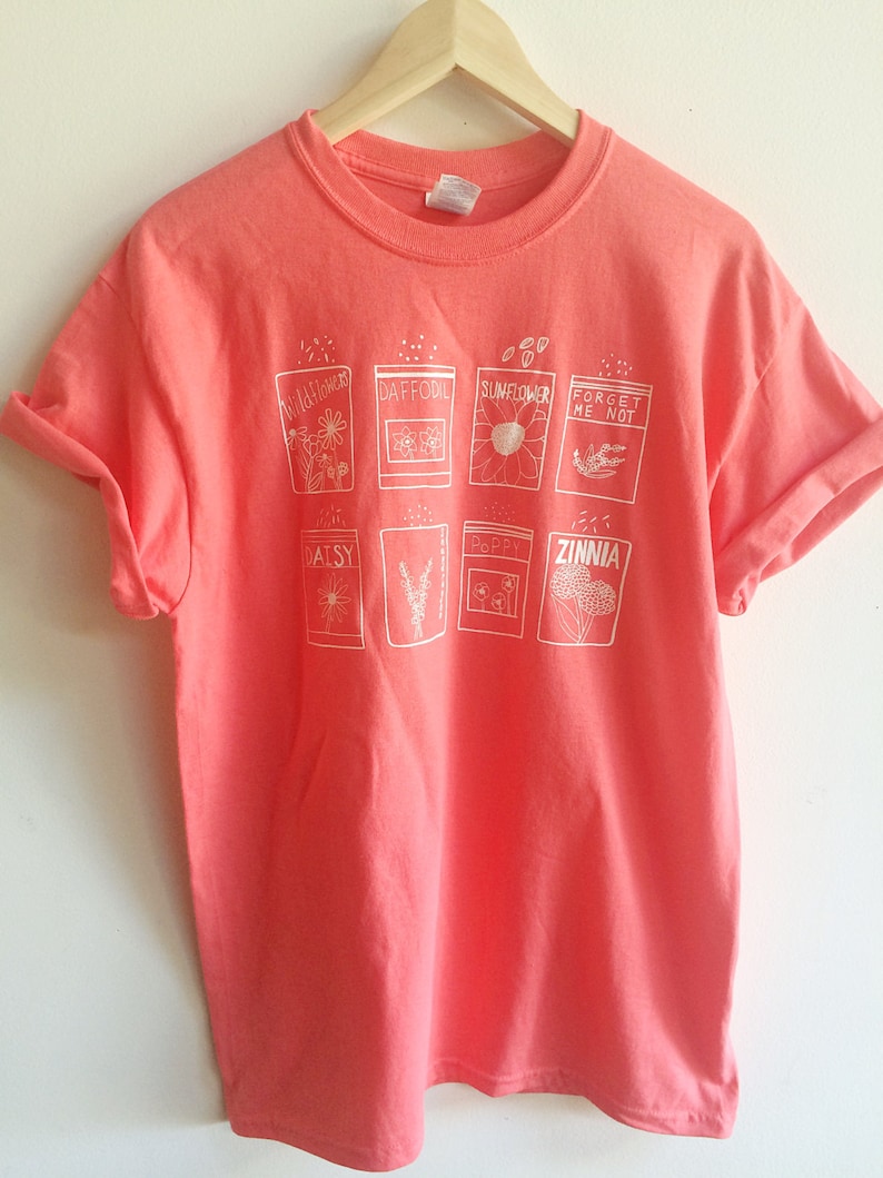 Flower Shirt, Screen Printed T Shirt, Garden Shirt, Gardening Gift - Etsy