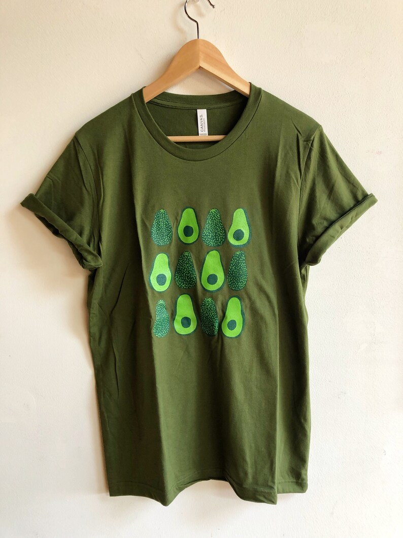 Avocado T-Shirt Food Shirt Screen Printed T Shirt | Etsy