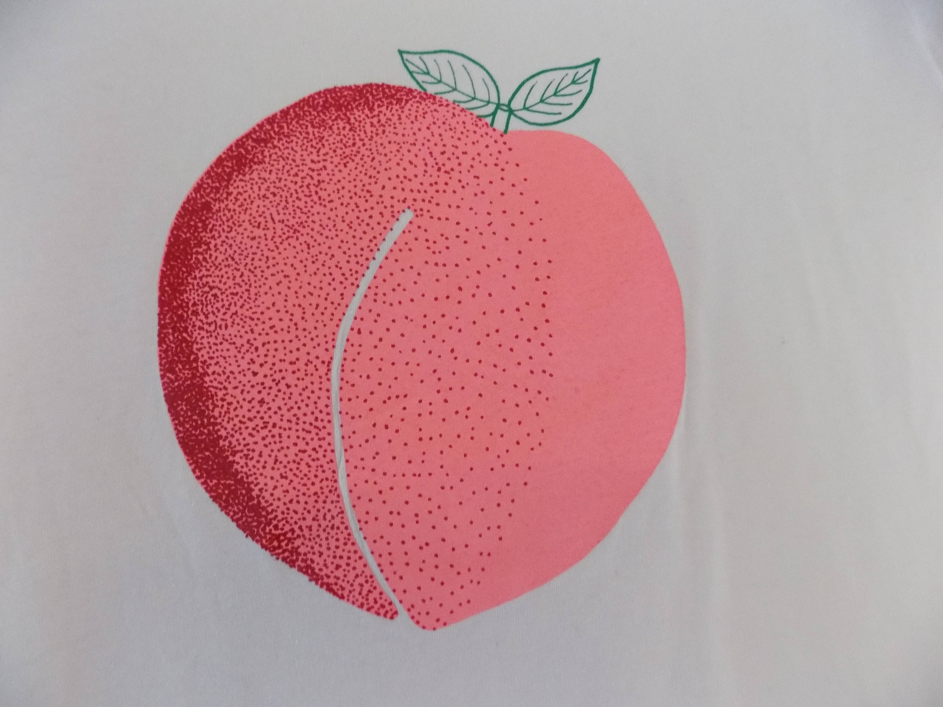 Peach T-shirt Food Shirt Screen Printed T Shirt Soft Style - Etsy