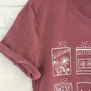 Flower Garden T-shirt, Screen Print Graphic T-shirt, Soft Style Tee - Etsy