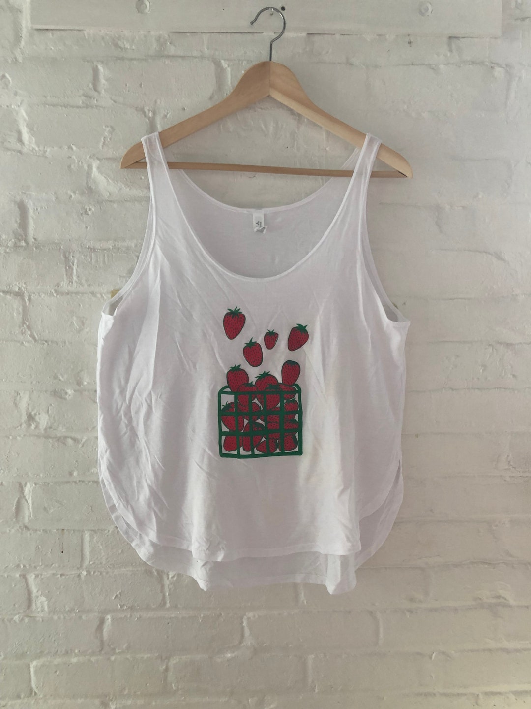 Strawberry Shirt, Foodie Tee, Screen Printed T Shirt, Tank Top, Graphic ...