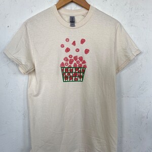 Raspberry Shirt, Screen Print T-shirt, Graphic Tee, Foodie Clothing ...