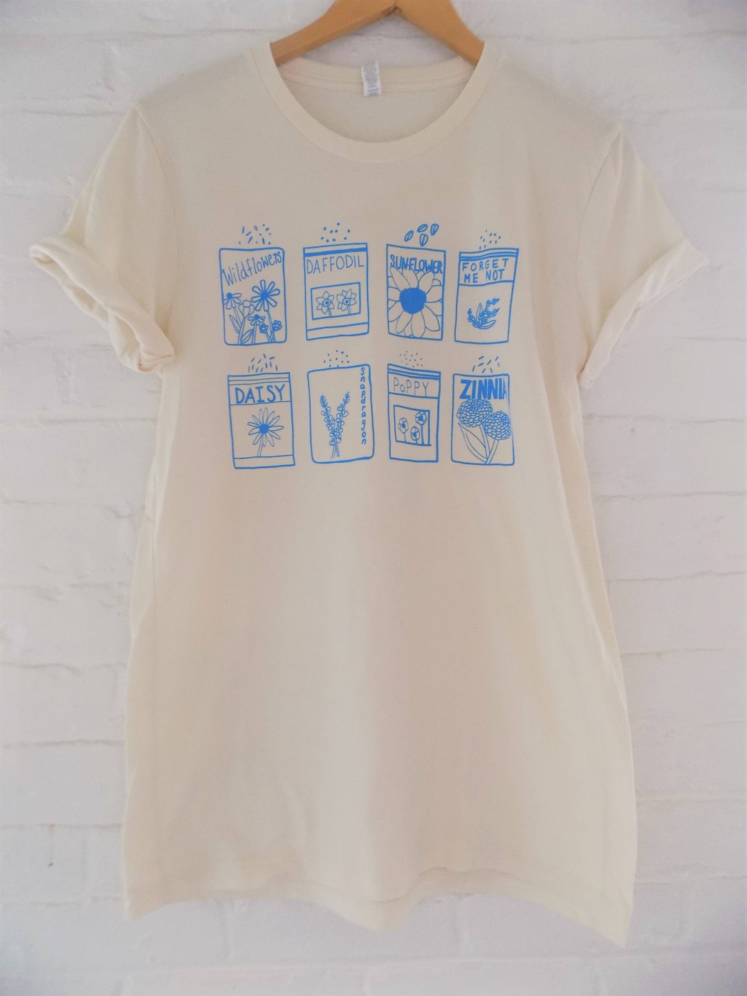 Flower T-shirt, Garden Shirt, Screen Print Shirt, Soft Style Tee - Etsy