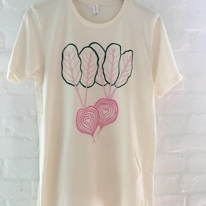Hand-printed Beet Graphic Tee, Softstyle Cotton Shirt - Etsy