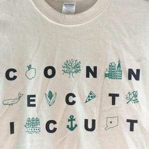 Connecticut Screen Printed T Shirt, State Shirt, Connecticut Shirt - Etsy