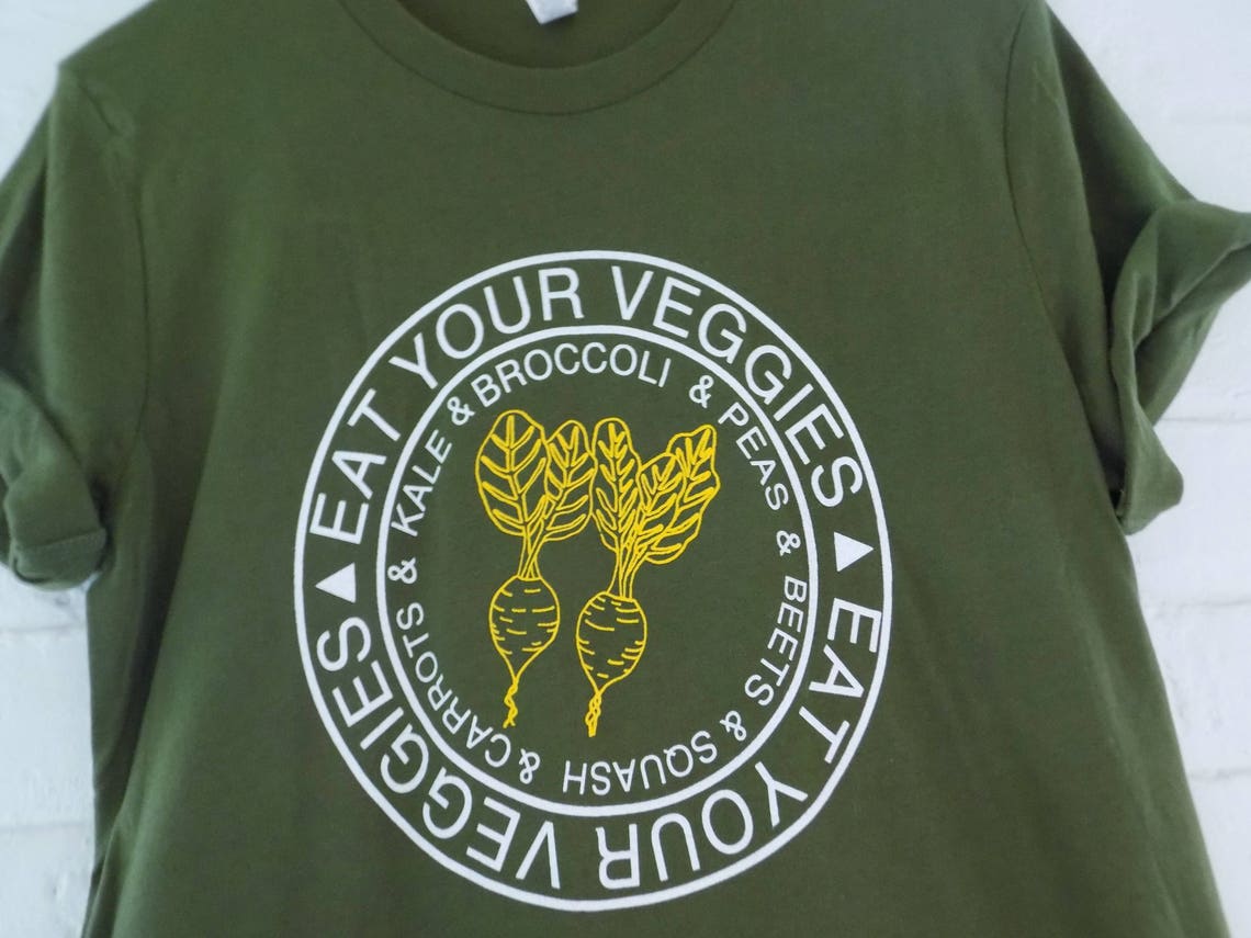 Veggie T-Shirt Food Shirt Vegetable Shirt Screen Print | Etsy