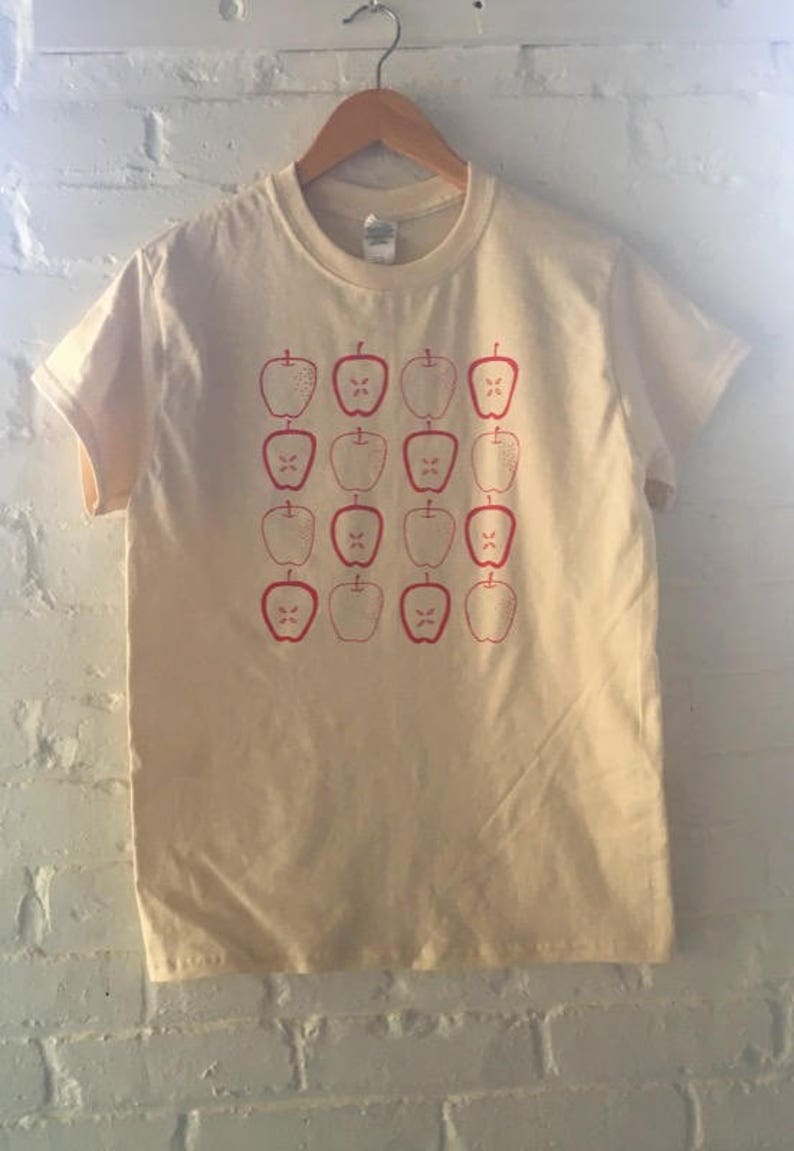 Apple T-shirt, Foodie Gift, Screen Printed T Shirt, Clothing Gift ...