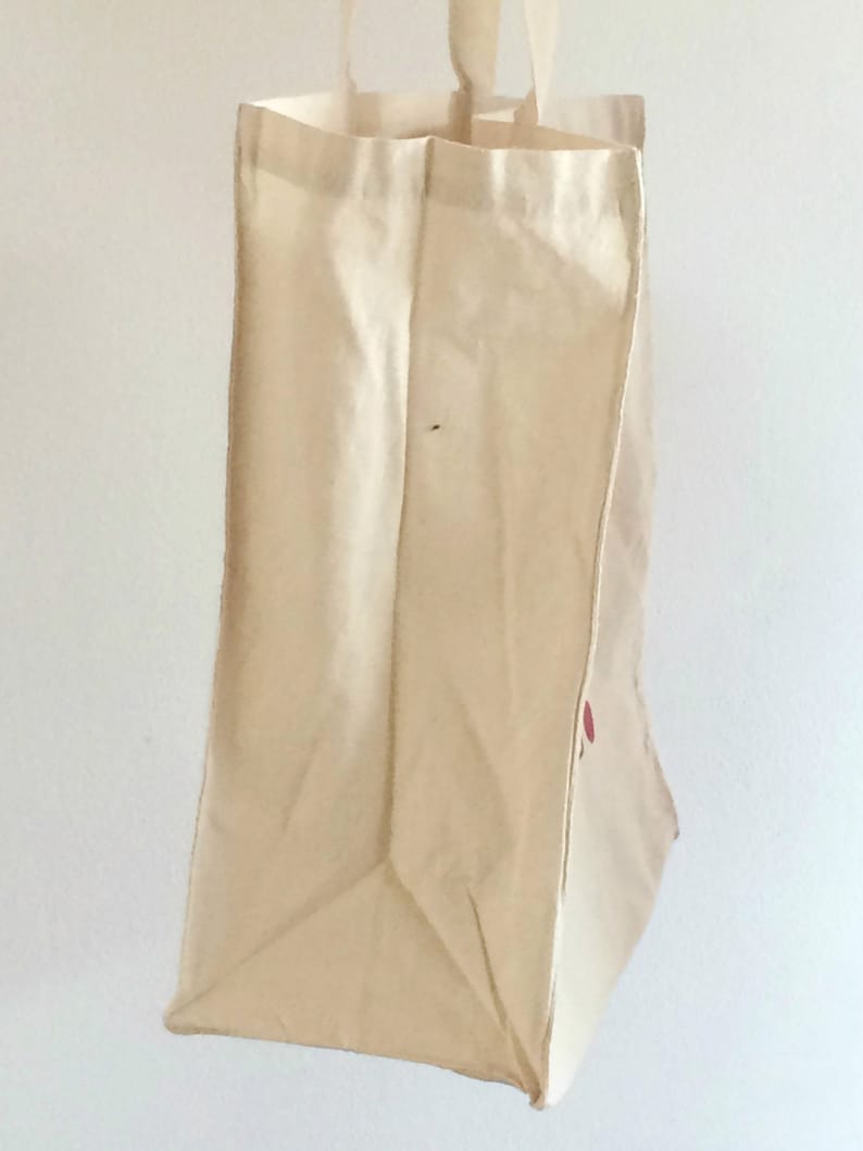 Market Tote, Flower Tote Bag, Screen Printed Cotton Reusable Bag - Etsy