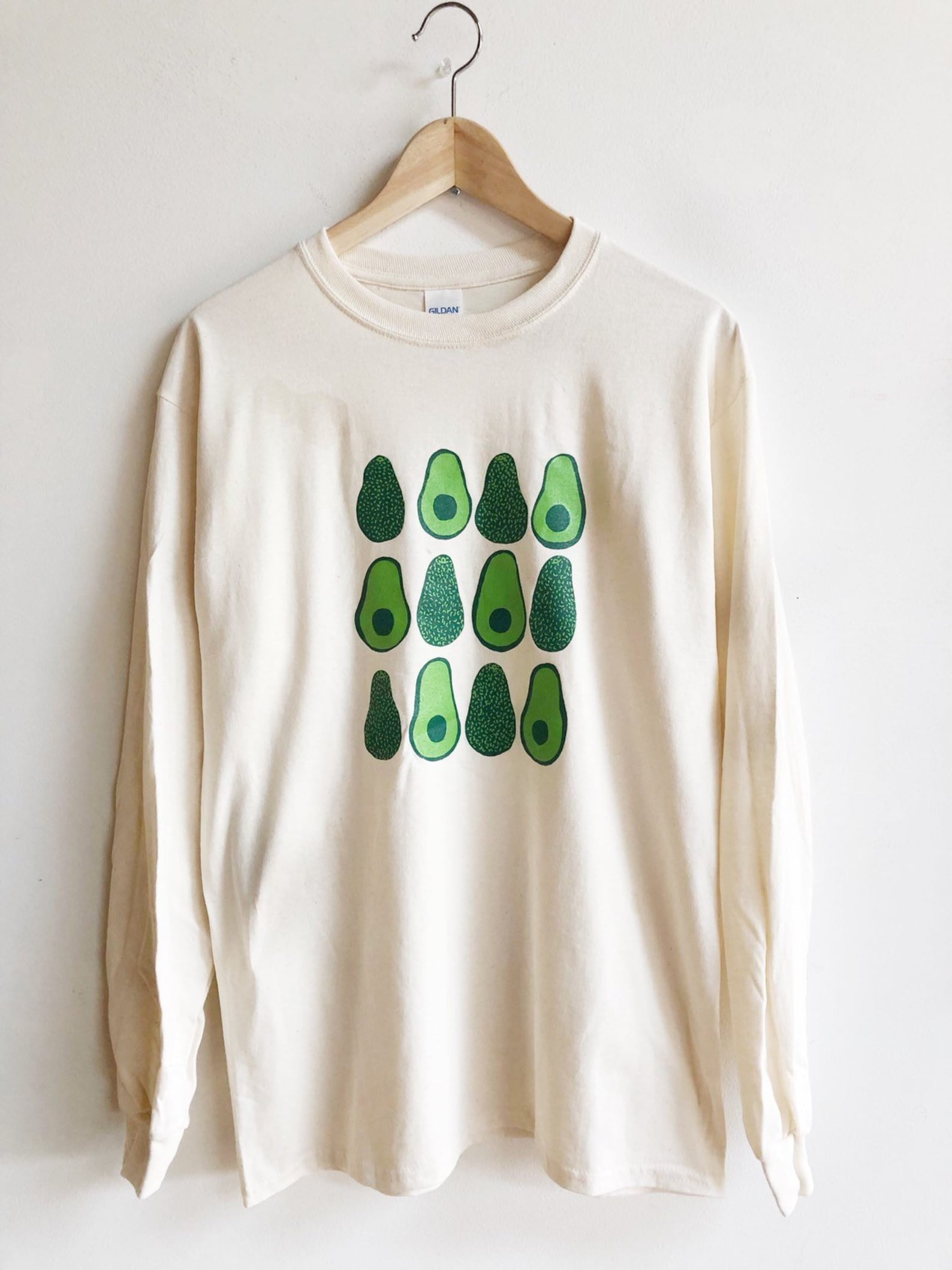 Avocado T-shirt, Food Shirt, Screen Printed T Shirt, Long Sleeve Shirt ...