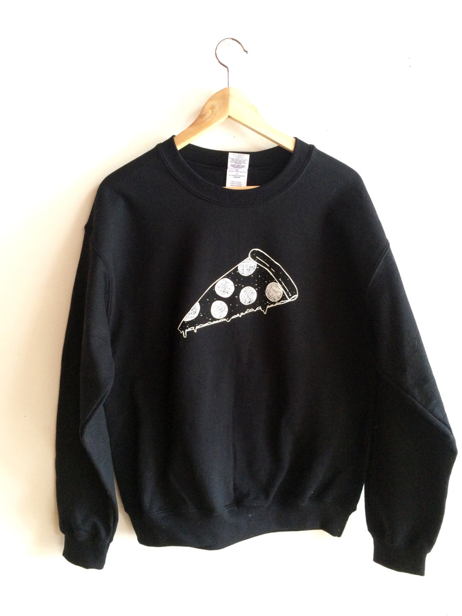 Pizza Sweatshirt, Food Sweatshirt, Screen Printed Sweatshirt, Clothing ...