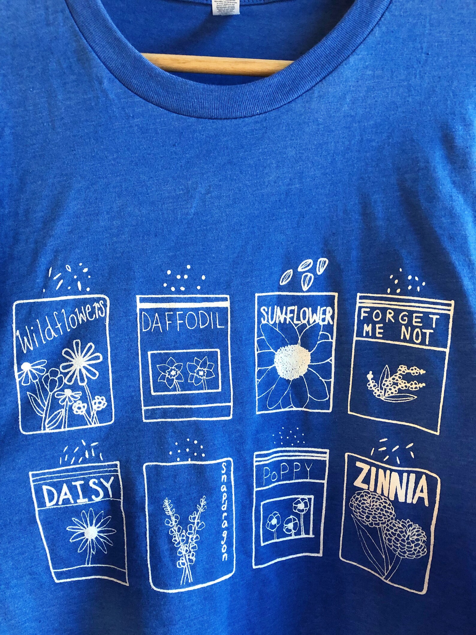 Flower Garden T-shirt, Screen Print Graphic T-shirt, Soft Style Tee - Etsy