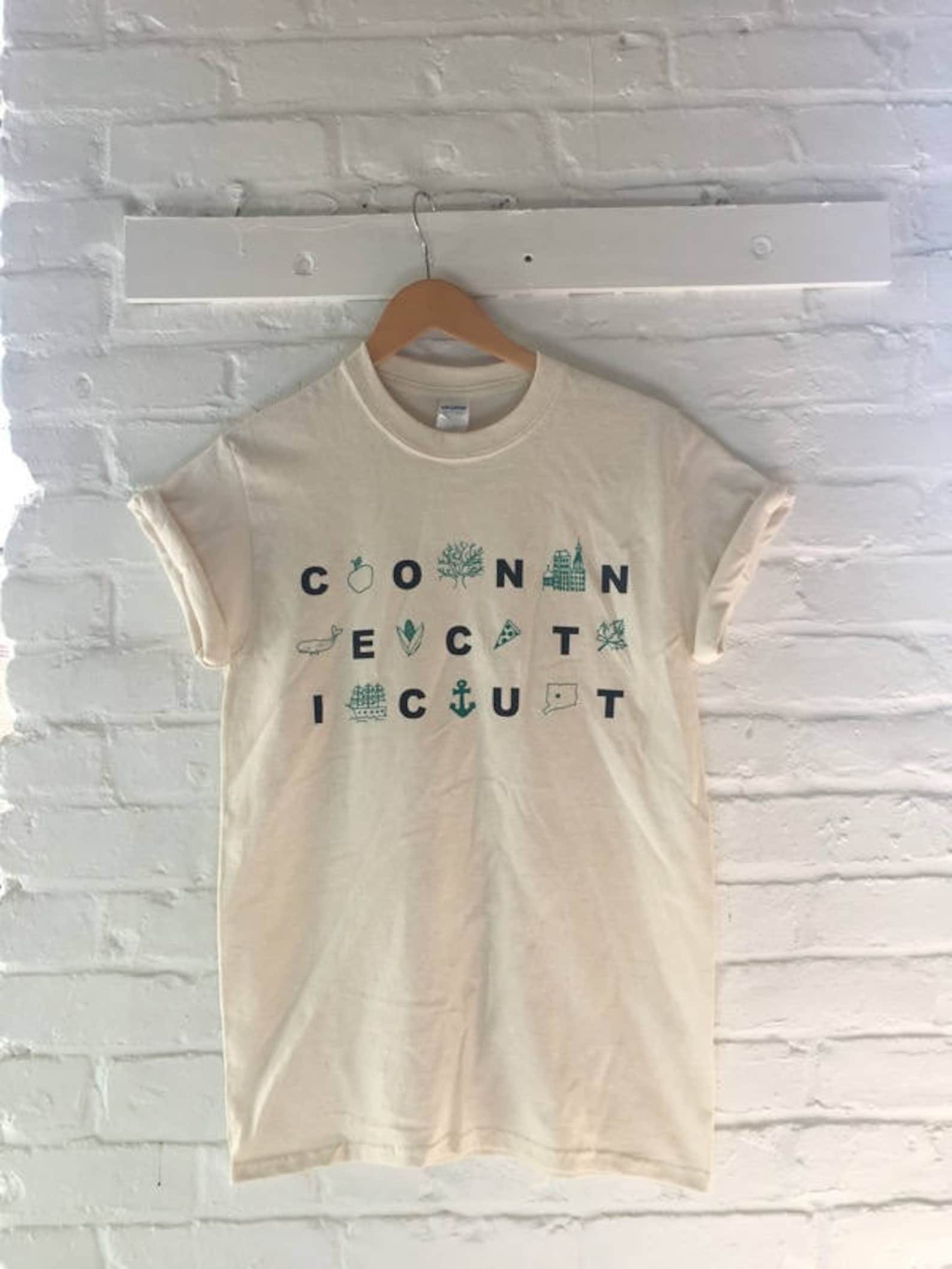 Connecticut Screen Printed T Shirt State Shirt Connecticut - Etsy