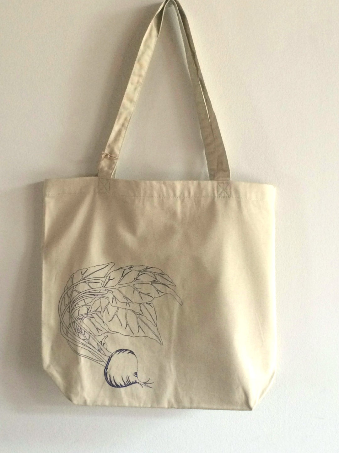 Beet Tote Bag, Market Tote, Food Bag, Screen Printed Organic Cotton ...