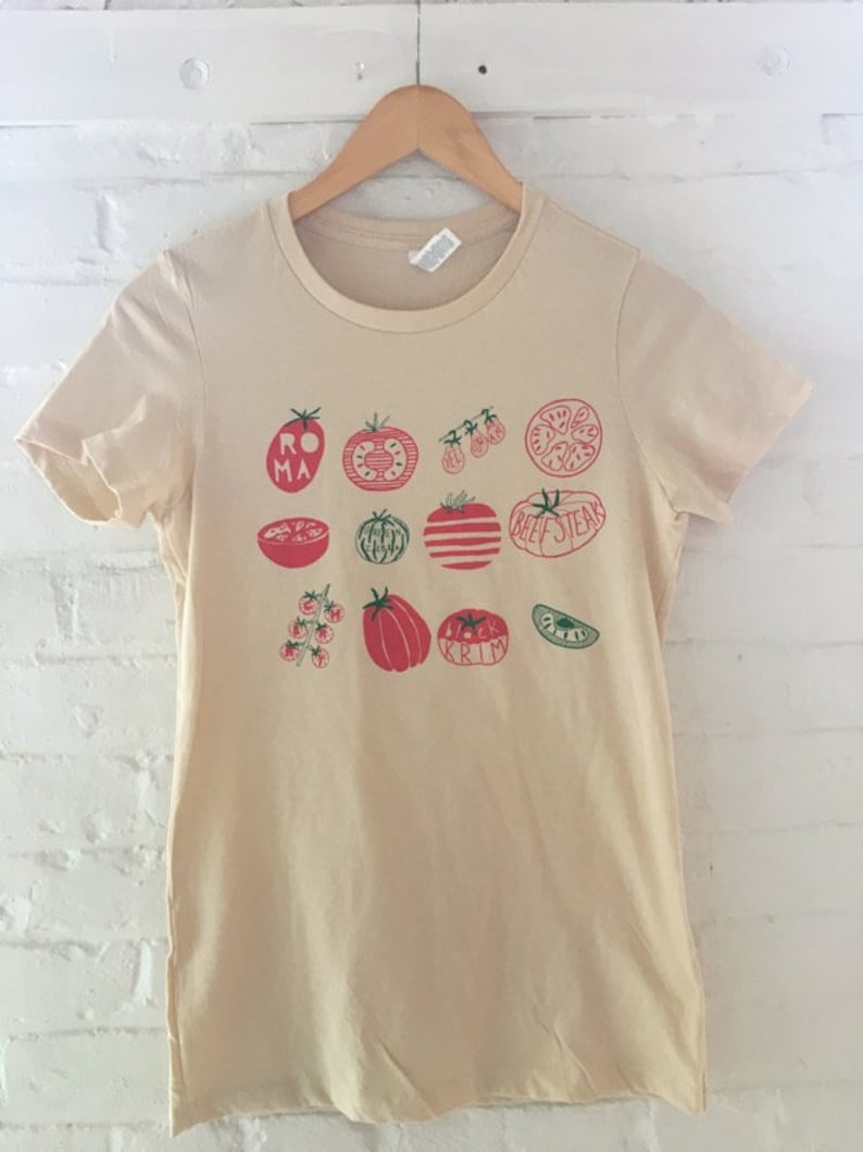 Tomato T-Shirt Food Shirt Screen Printed T Shirt Soft style | Etsy