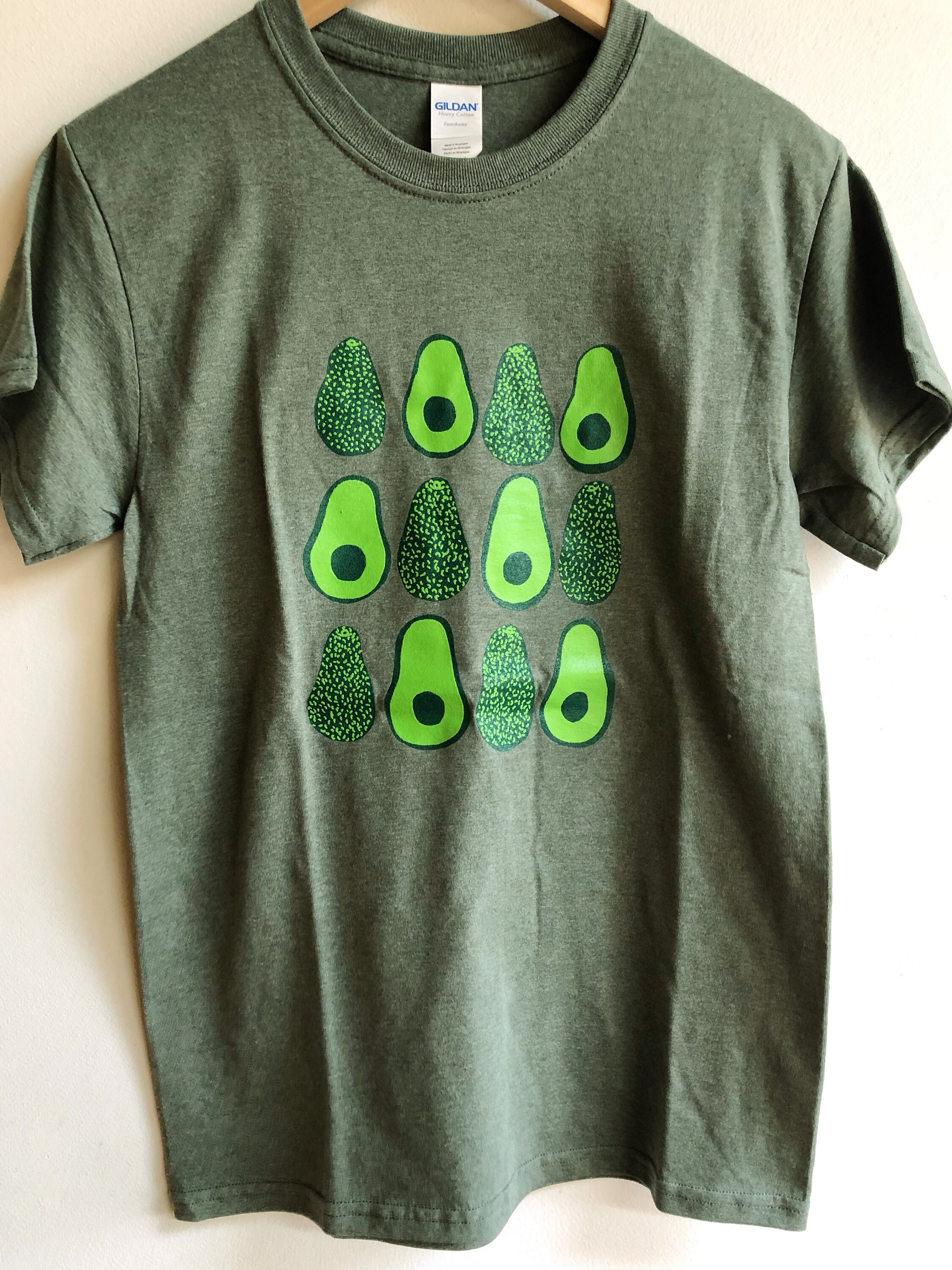 Avocado Vegetable Graphic Screen Printed T-shirt, Clothing Foodie Gift ...