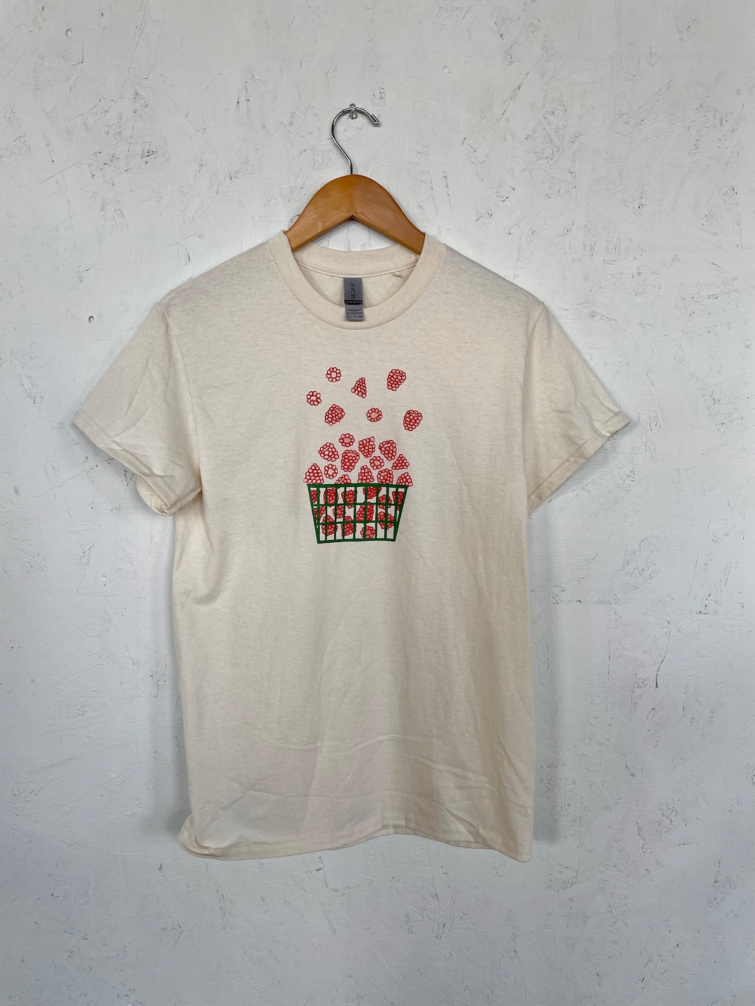 Raspberry Shirt, Screen Print T-shirt, Graphic Tee, Foodie Clothing ...