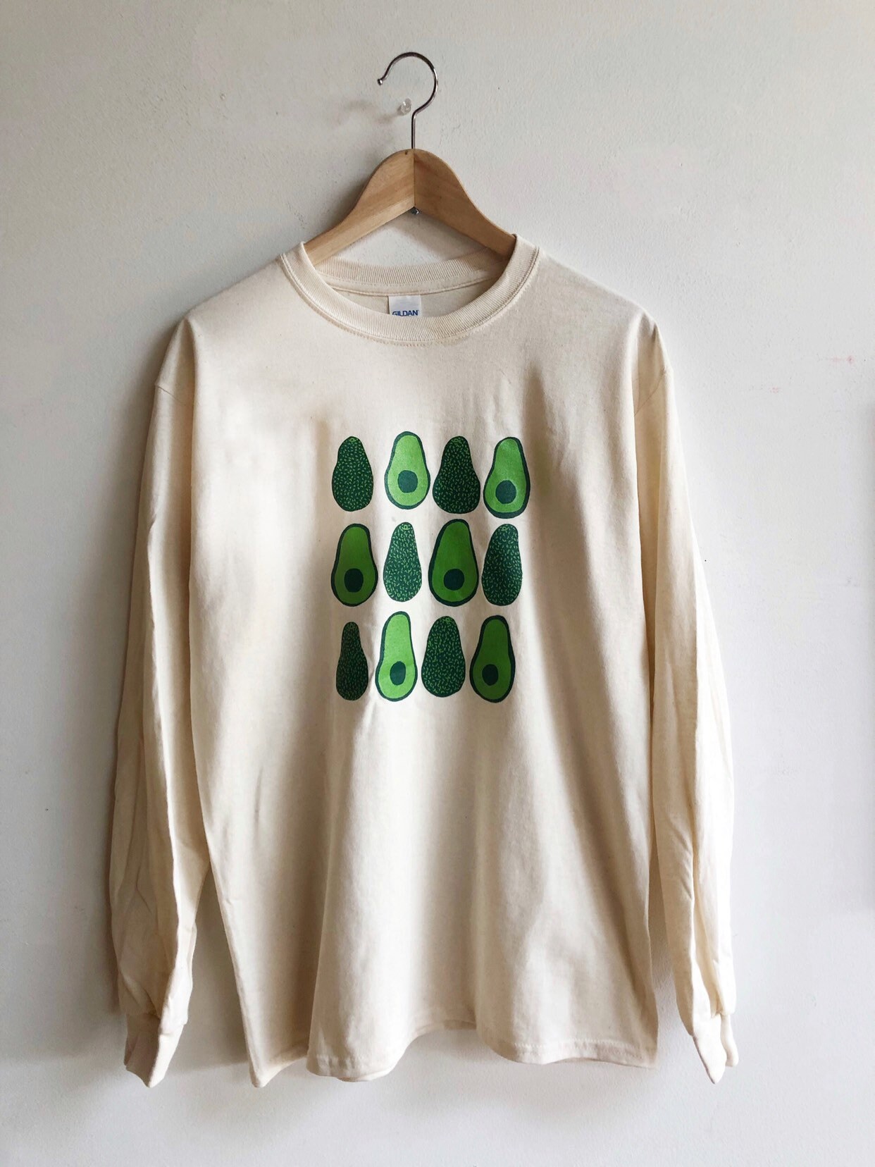Avocado T-shirt, Food Shirt, Screen Printed T Shirt, Long Sleeve Shirt ...
