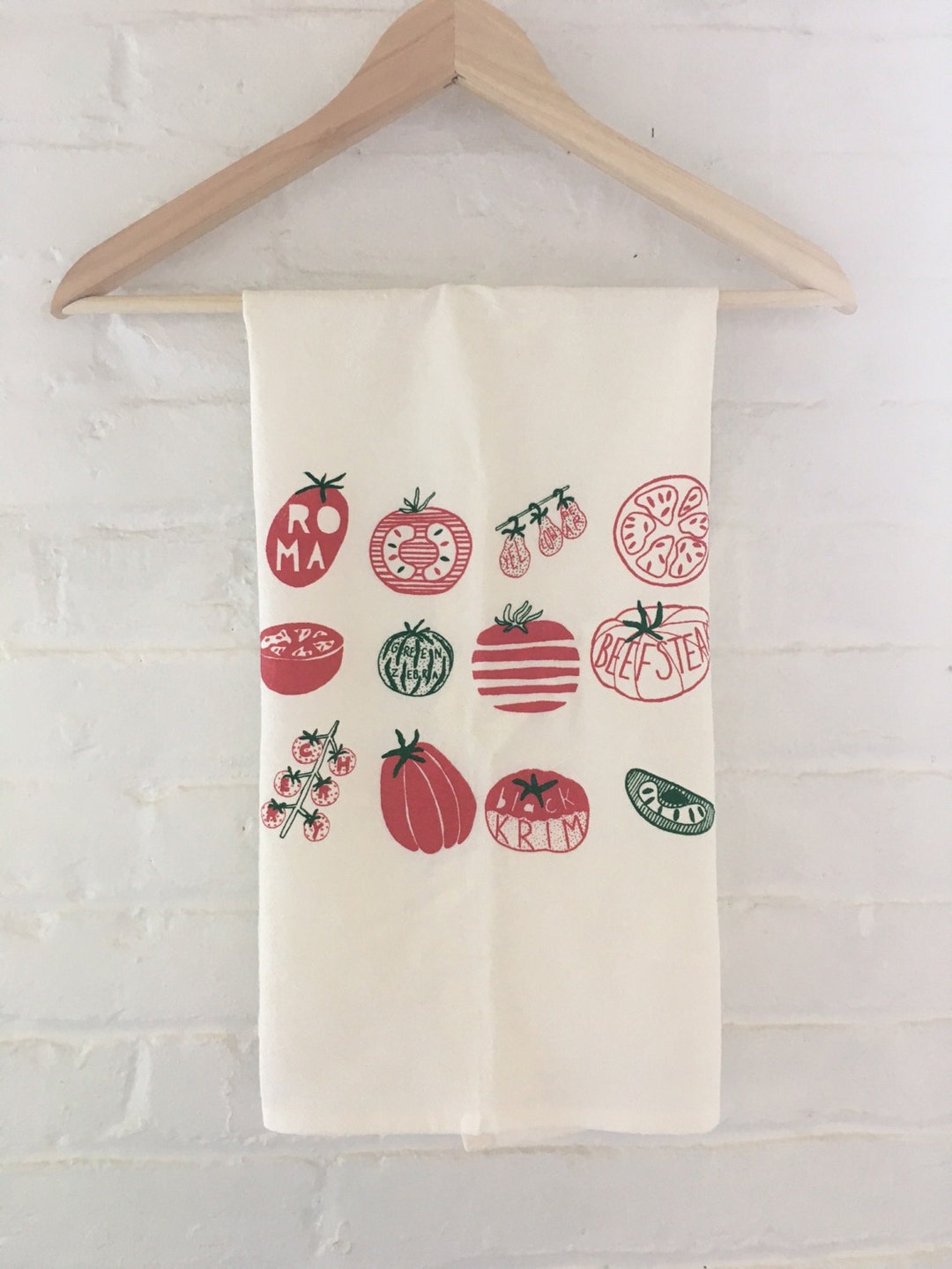 Flour Sack Towel, Tomato Tea Towel, Food Towel, Vegetable Towel, Dish ...