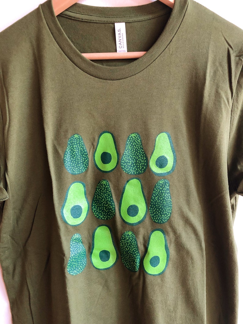 Avocado T-Shirt Food Shirt Screen Printed T Shirt | Etsy