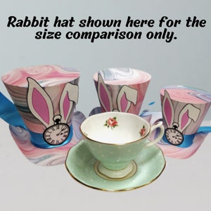 XL 4.5" Tall White Rabbit Top Hat, Alice in Wonderland Tea Party Hats ...