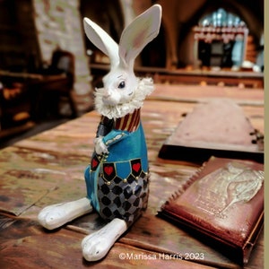 Hand Painted Tudor Rabbit Renaissance Rabbit, Queen of Hearts, Court ...