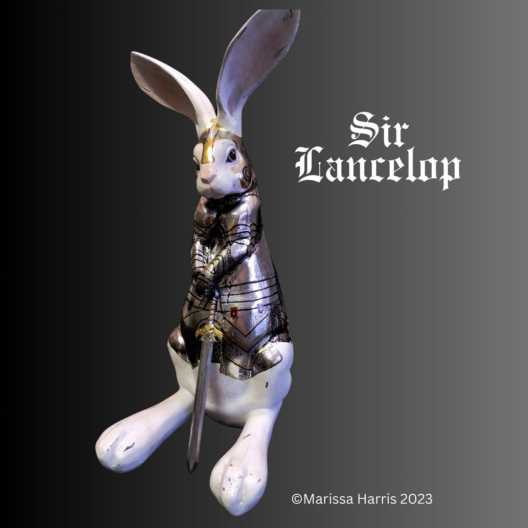 Hand Painted Rabbit, Medieval Armored Rabbit, Warrior Rabbit, Medieval ...