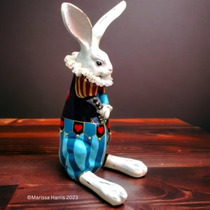 Hand Painted Tudor Rabbit Renaissance Rabbit, Queen of Hearts, Court ...