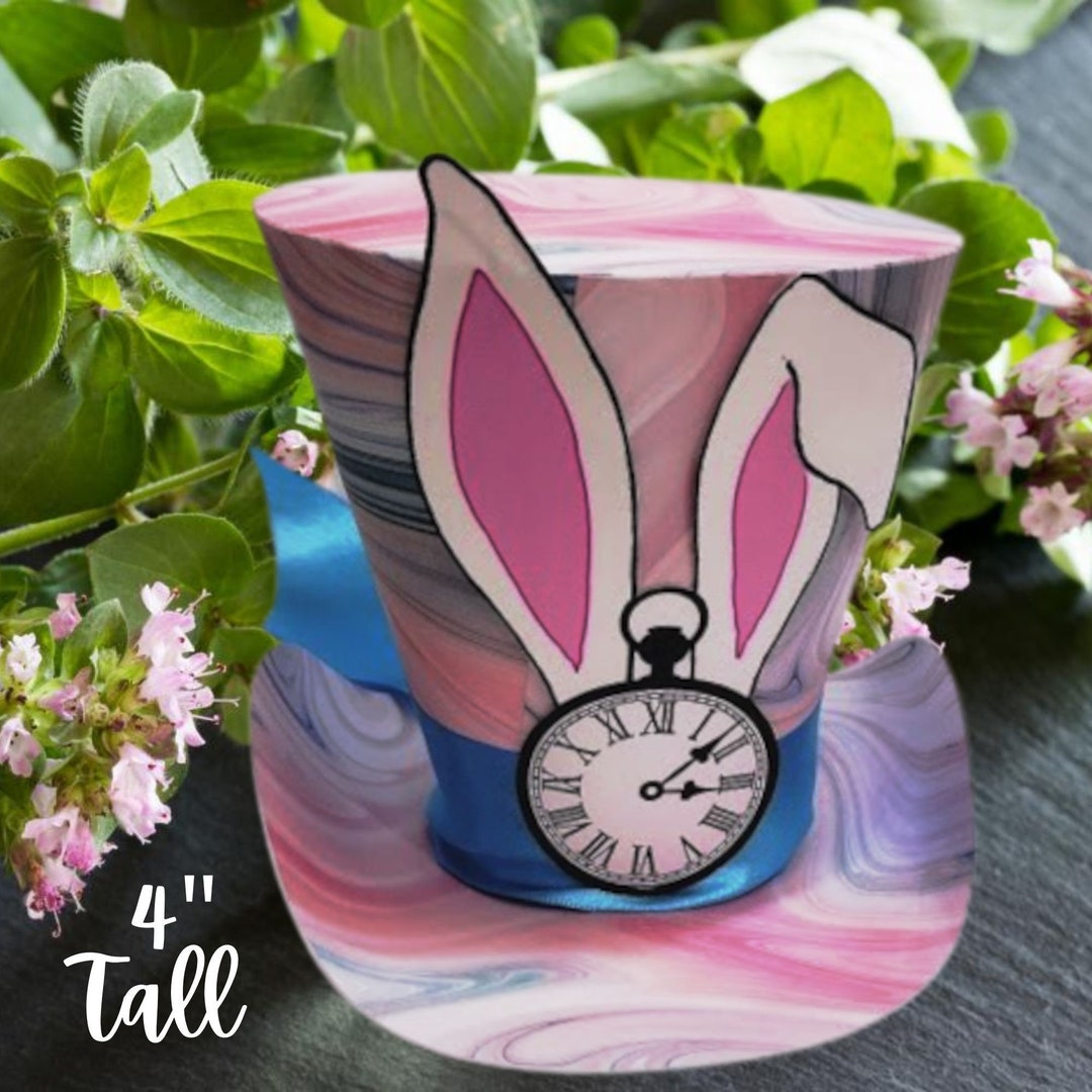4inch Tall White Rabbit Character Top Hat, Alice in Wonderland Tea ...